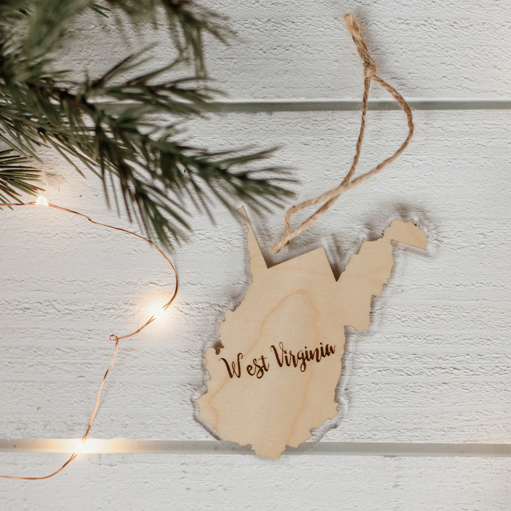 West Virginia Script Ornament – Loving West Virginia