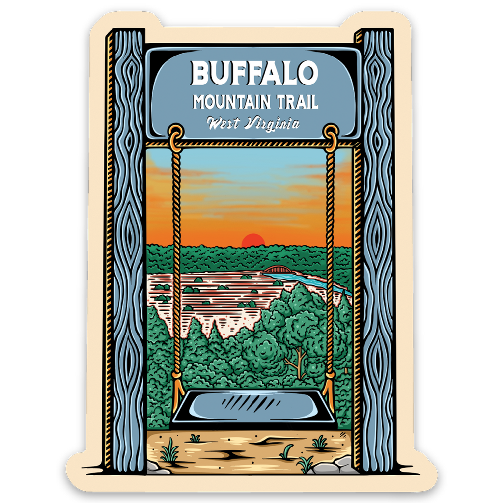 Buffalo Swing Sticker – Loving West Virginia