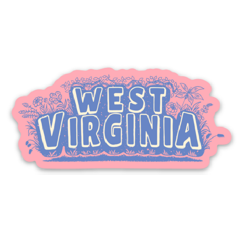 West Virginia Floral -Sticker – Loving West Virginia