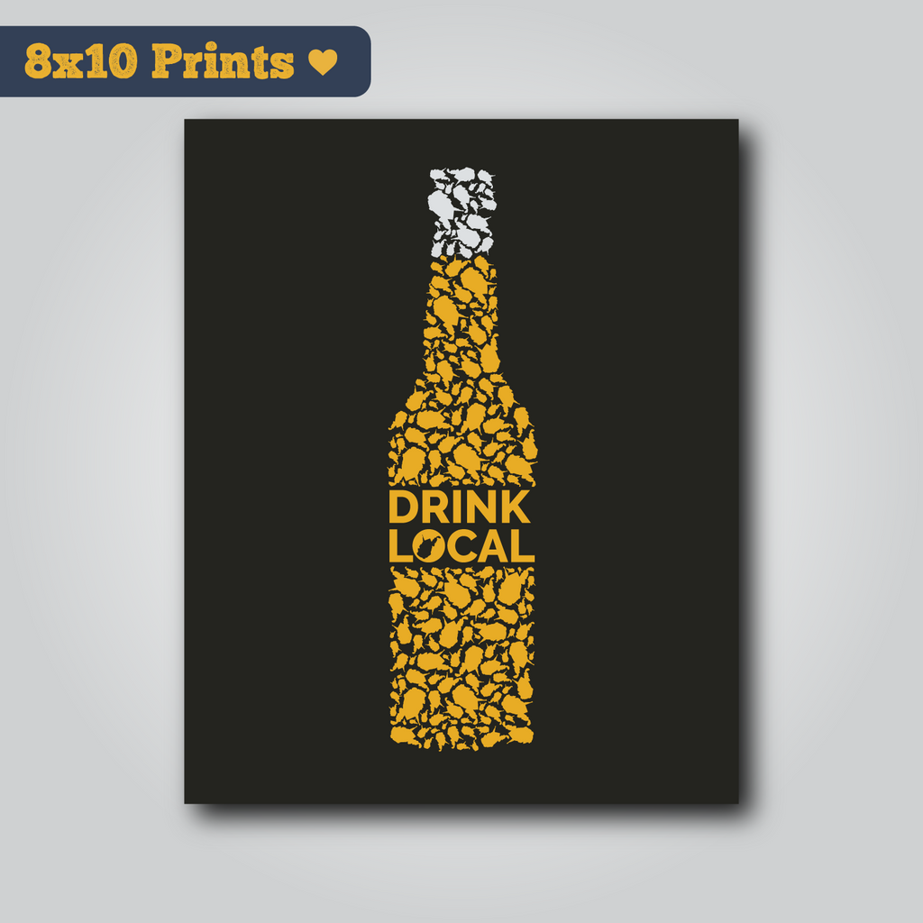 Drink Local - 8x10 Art Print – Loving West Virginia