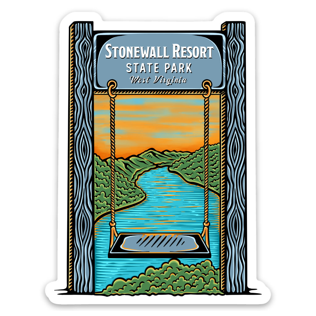 Stonewall Lake Swing Sticker – Loving West Virginia