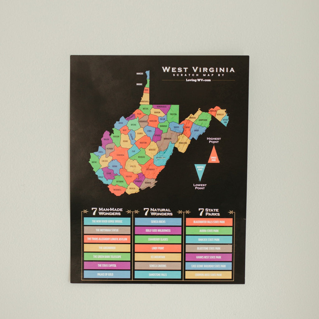 West Virginia Scratch Map – Loving West Virginia