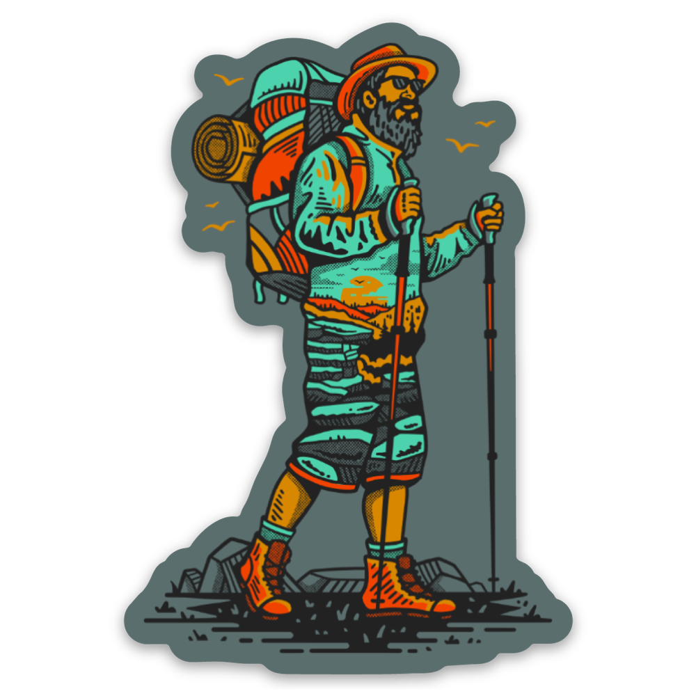 Hiker - Sticker – Loving West Virginia